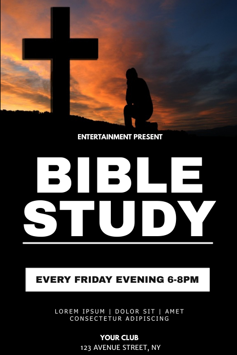 Bible study flyer template | PosterMyWall
