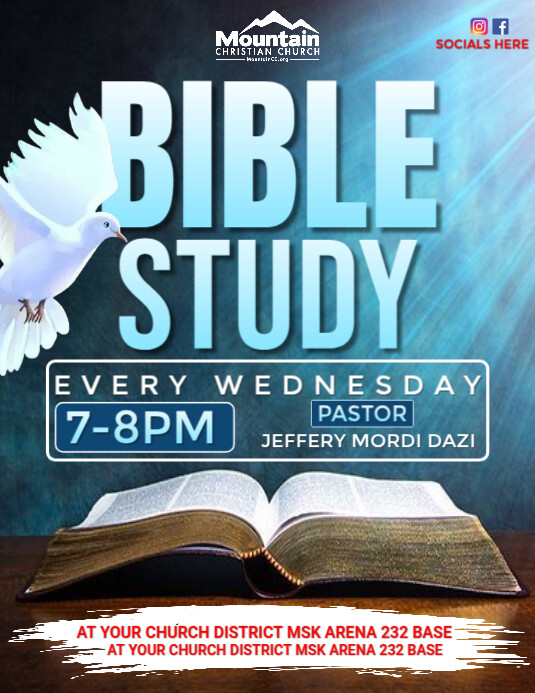 BIBLE STUDY FLYER TEMPLATE | PosterMyWall