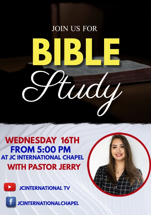 bible study flyer template | PosterMyWall