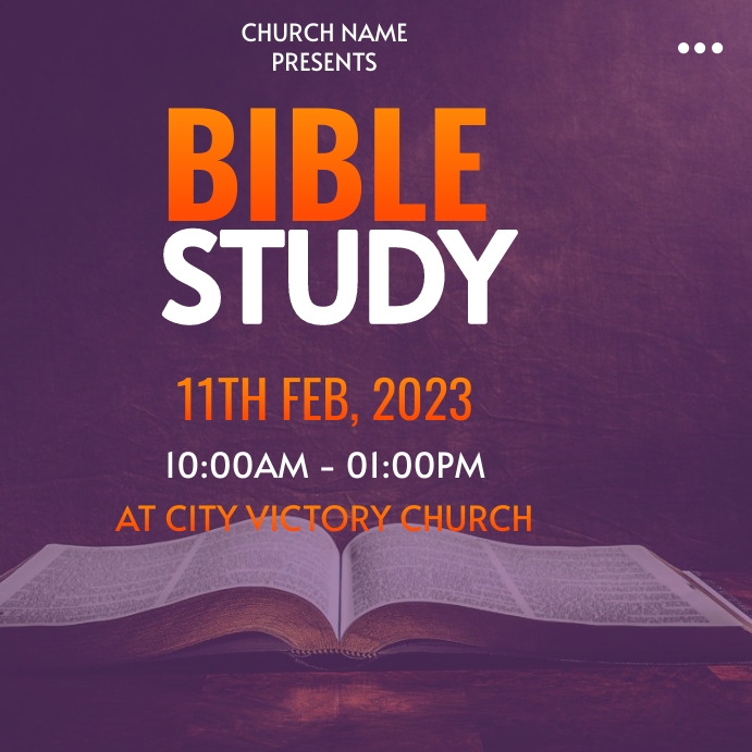BIBLE STUDY FLYER TEMPLATE | PosterMyWall