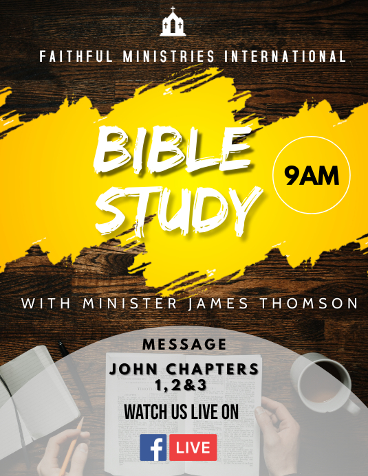 Bible study Flyers Template | PosterMyWall