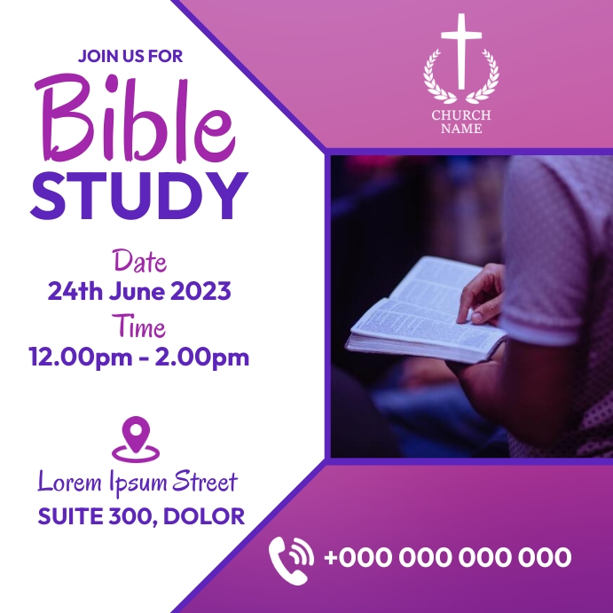 Bible study flyers Template | PosterMyWall