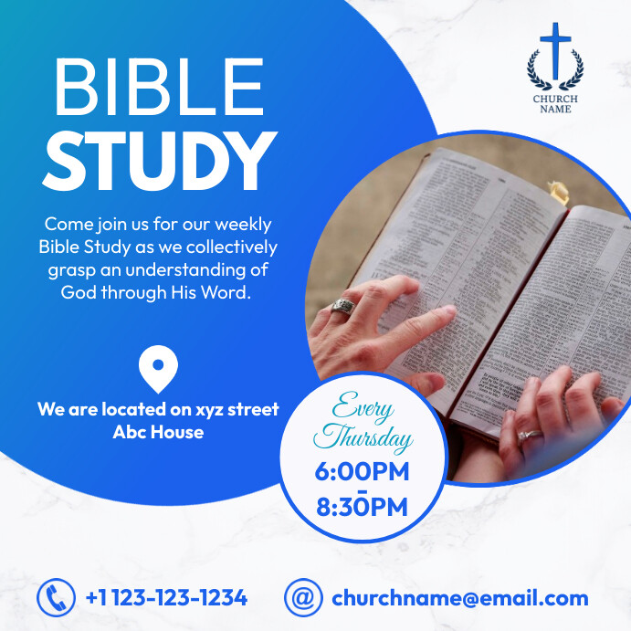 Bible Study Instagram Flyer Template | PosterMyWall