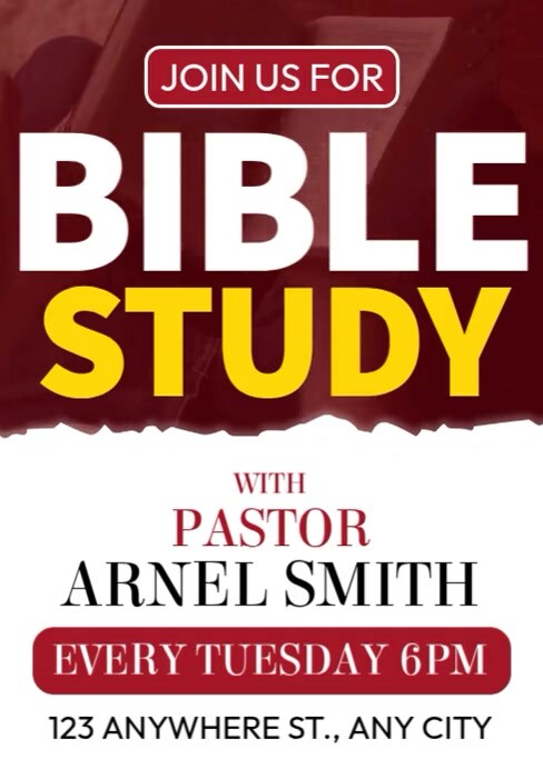 Plantilla de Bible Study Invitation | PosterMyWall