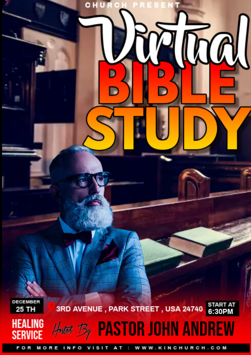 Bible study online ad Template | PosterMyWall