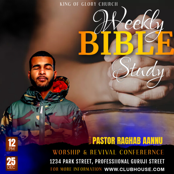 Bible study online ad Template | PosterMyWall