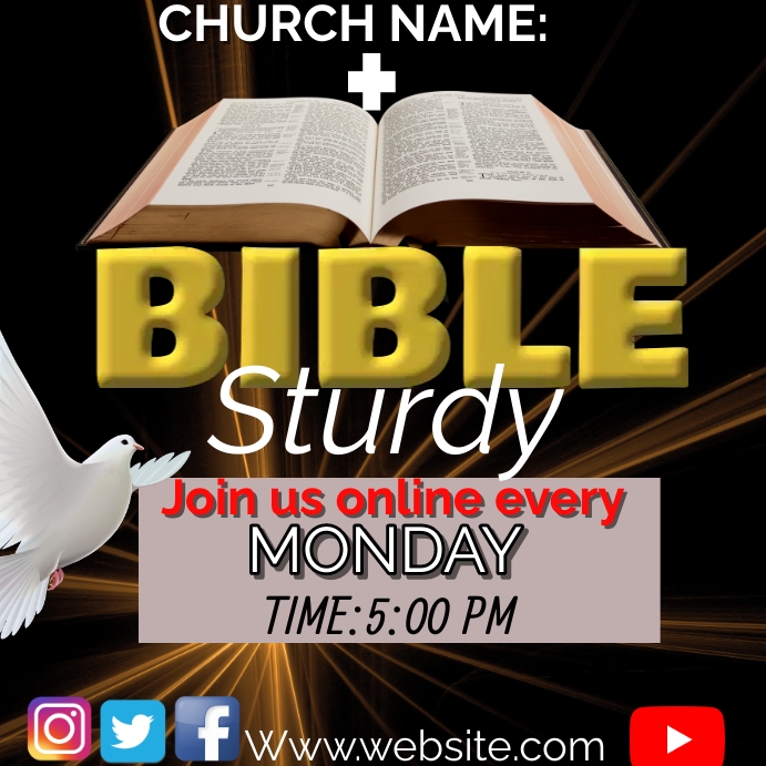 Bible study online flyer design Template | PosterMyWall