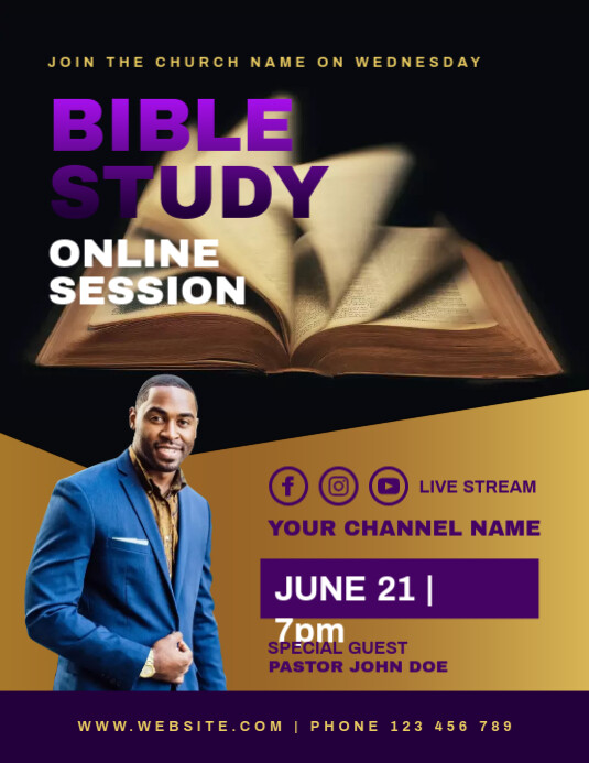 bible study online session Template | PosterMyWall