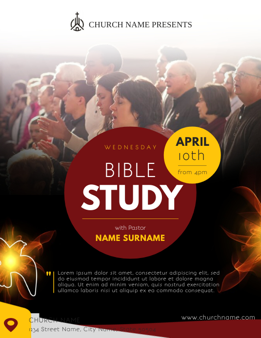 Bible Study Portrait Flyer Template | PosterMyWall
