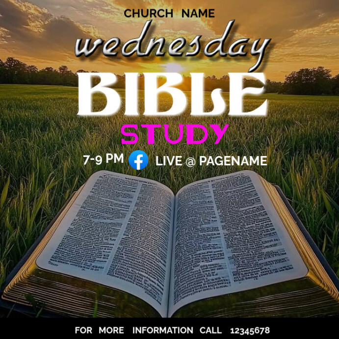 Plantilla de Bible study post | PosterMyWall