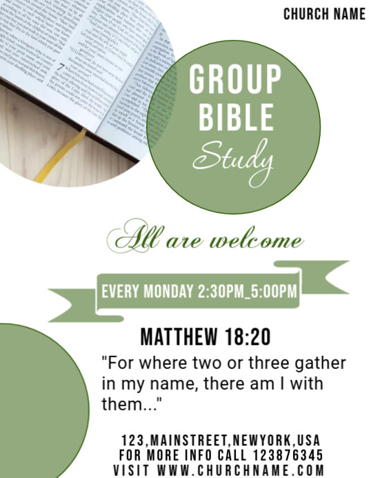 Bible study poster ad design Templat | PosterMyWall