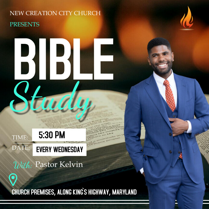 Plantilla de BIBLE STUDY POSTER | PosterMyWall