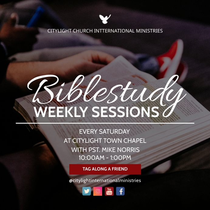bible study poster design Template | PosterMyWall
