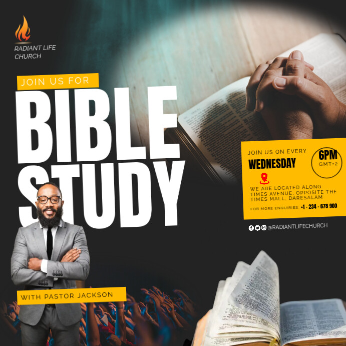 Bible Study Poster Template | PosterMyWall