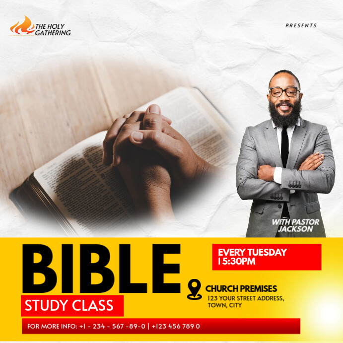 Plantilla de Bible Study Poster | PosterMyWall