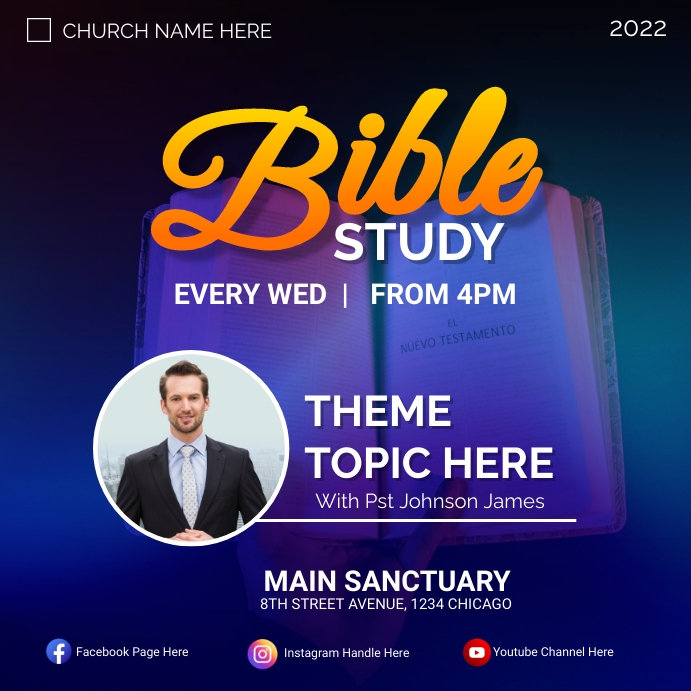 bible study poster Template | PosterMyWall
