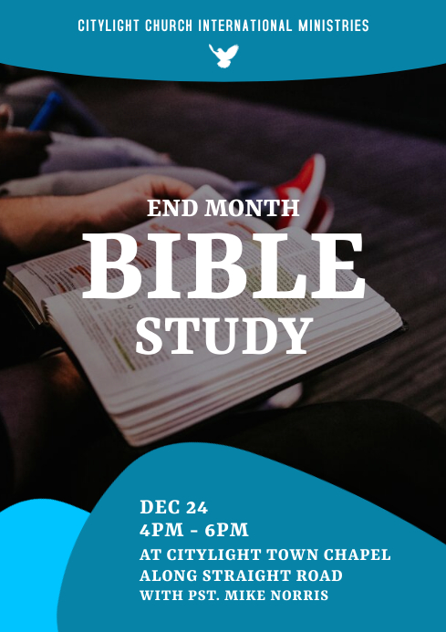 bible study poster design Template | PosterMyWall