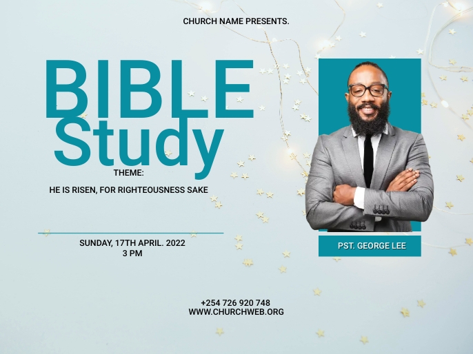 Bible study poster Template | PosterMyWall