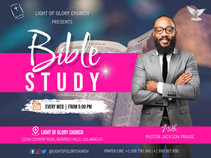 BIBLE STUDY POSTER Template | PosterMyWall