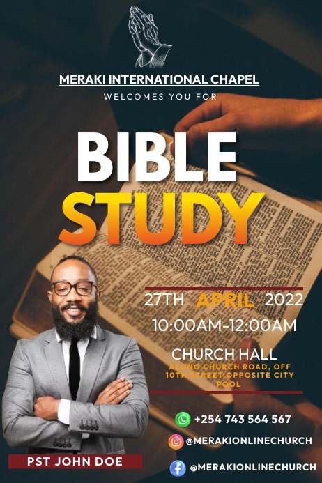 bible study poster Template | PosterMyWall