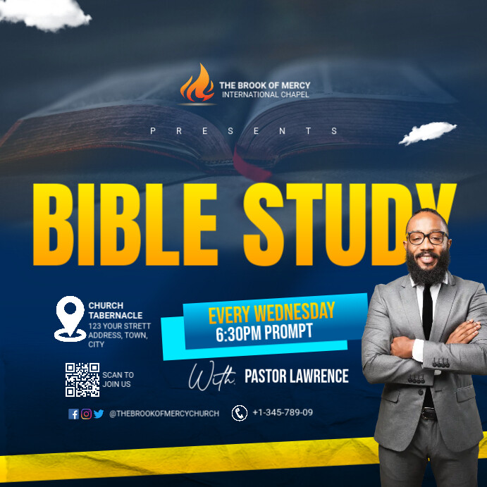 Bible Study Poster Template | PosterMyWall