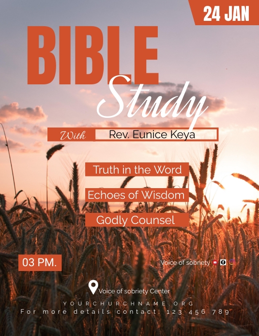 Bible study poster Template | PosterMyWall