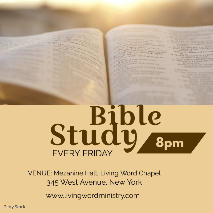 Bible study poster Template | PosterMyWall