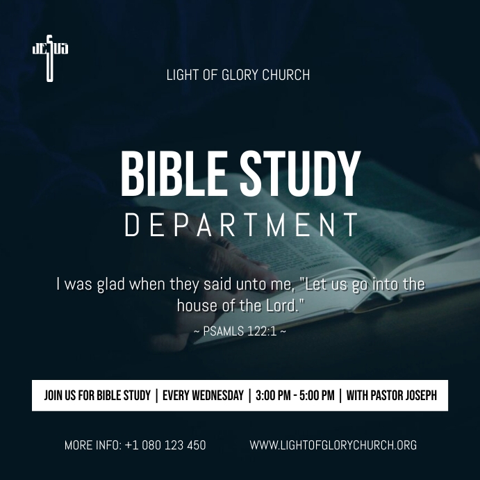 BIBLE STUDY POSTER Template | PosterMyWall