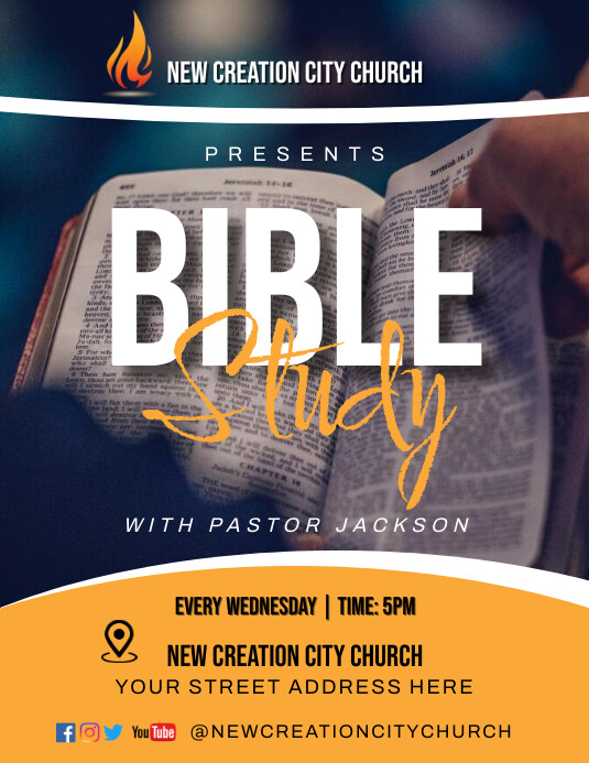 BIBLE STUDY POSTER Template | PosterMyWall