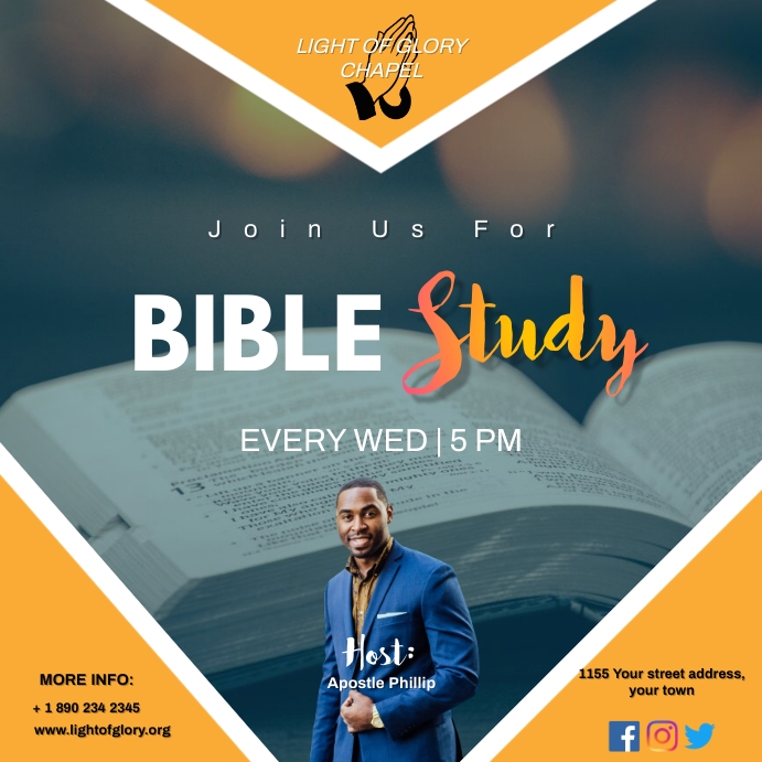 BIBLE STUDY POSTER Template | PosterMyWall