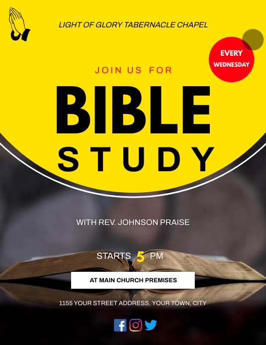 BIBLE STUDY POSTER Template | PosterMyWall
