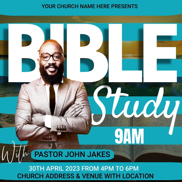 Bible study poster Template | PosterMyWall