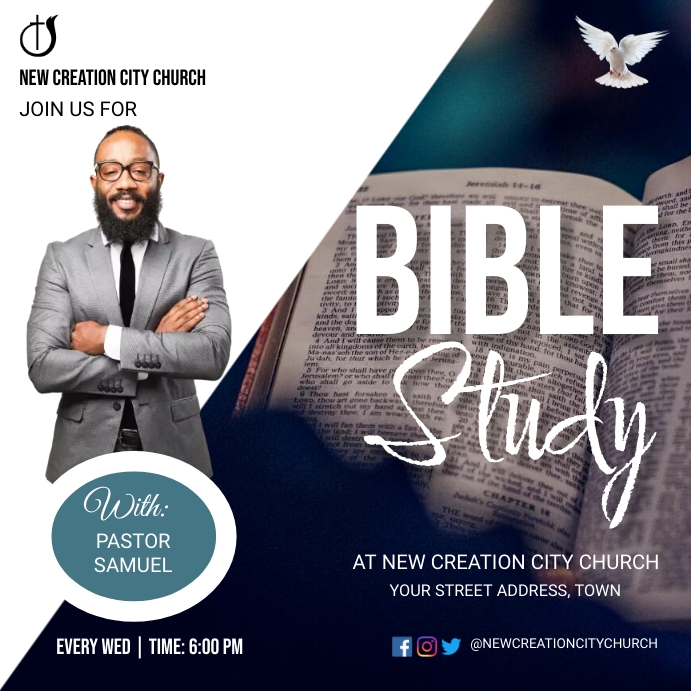 Plantilla de BIBLE STUDY POSTER | PosterMyWall