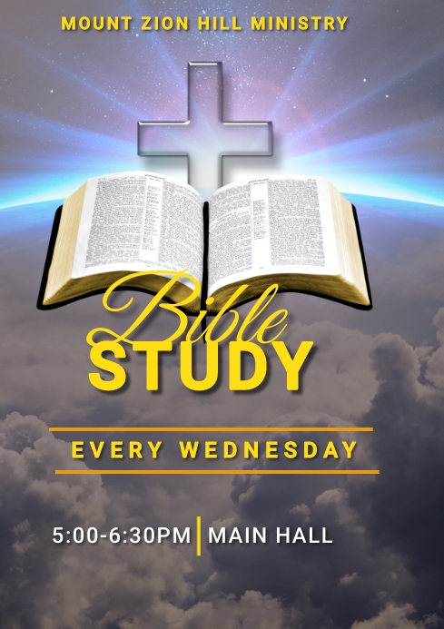 BIBLE STUDY POSTER Template | PosterMyWall