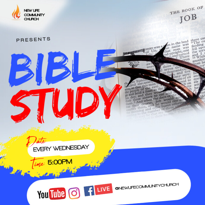 Copy of Bible study poster | PosterMyWall