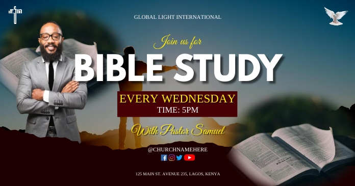 Bible study poster Template | PosterMyWall