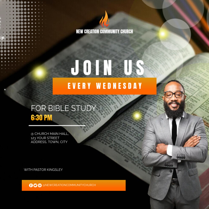 Bible Study Poster Template | PosterMyWall