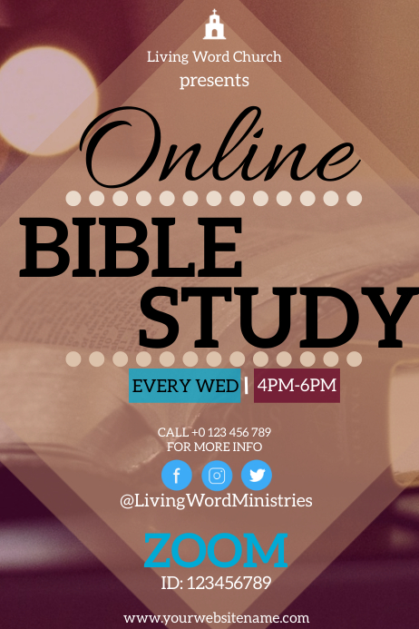 Bible Study poster Template | PosterMyWall