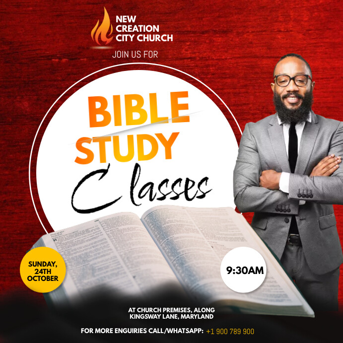 BIBLE STUDY POSTER Template | PosterMyWall