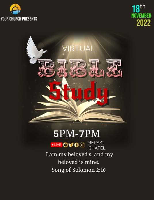 BIBLE STUDY POSTER Template | PosterMyWall