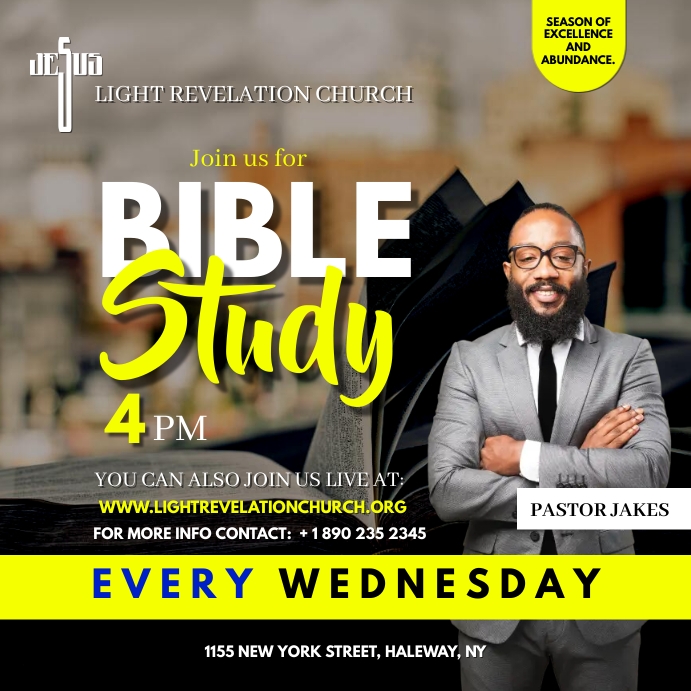 BIBLE STUDY POSTER Template | PosterMyWall