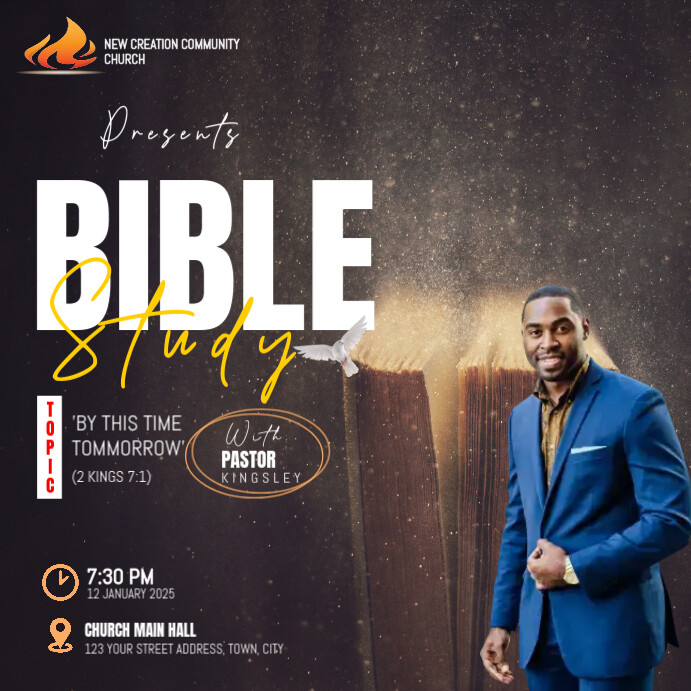 Bible study poster Template | PosterMyWall