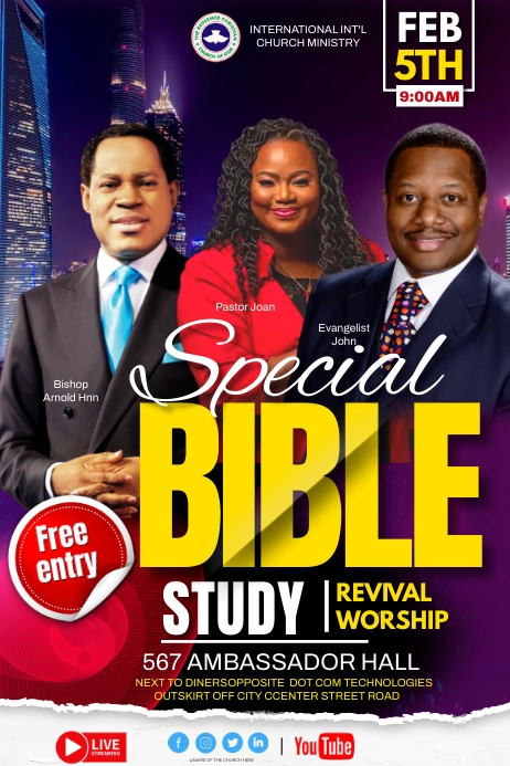 Copy of Bible Study Poster | PosterMyWall