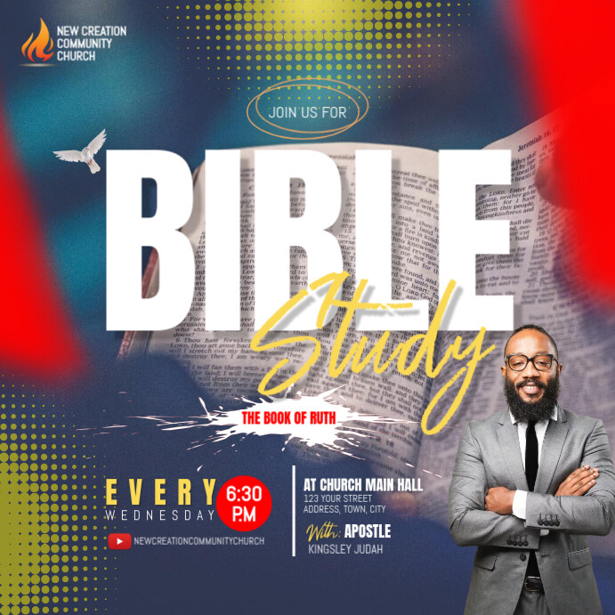 Bible Study poster Template | PosterMyWall