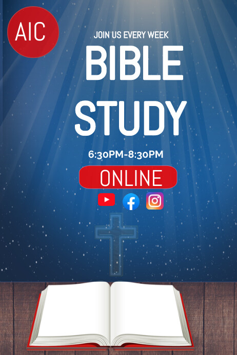 BIBLE STUDY POSTER Template | PosterMyWall