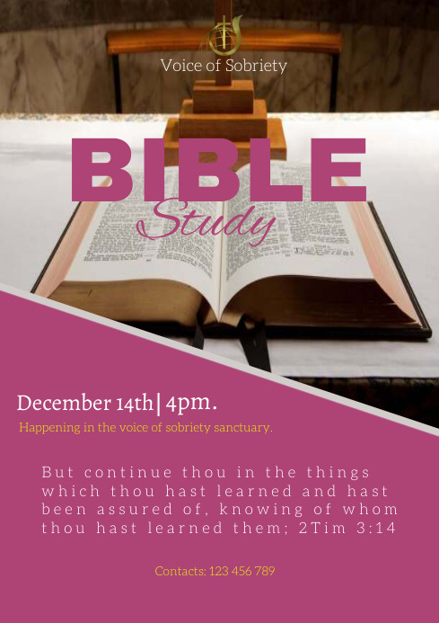 Bible study poster template | PosterMyWall