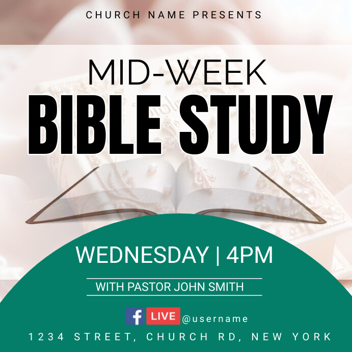 bible study poster template | PosterMyWall
