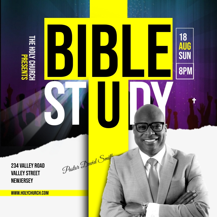 Copy of Bible study poster template | PosterMyWall