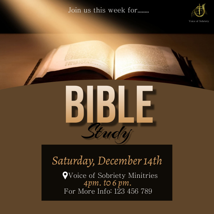 Bible study poster template | PosterMyWall