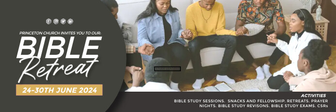 SLEEK BIBLE RETREAT ROLL UP BANNER ADVERTISEMENT Template | PosterMyWall